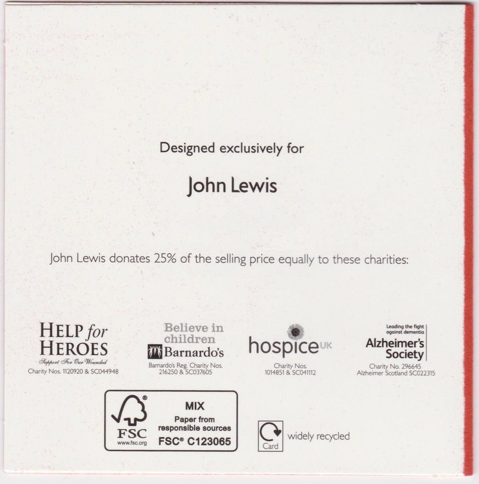 John Lewis Charity Christmas Card Boxes and Packs - Choose | eBay UK