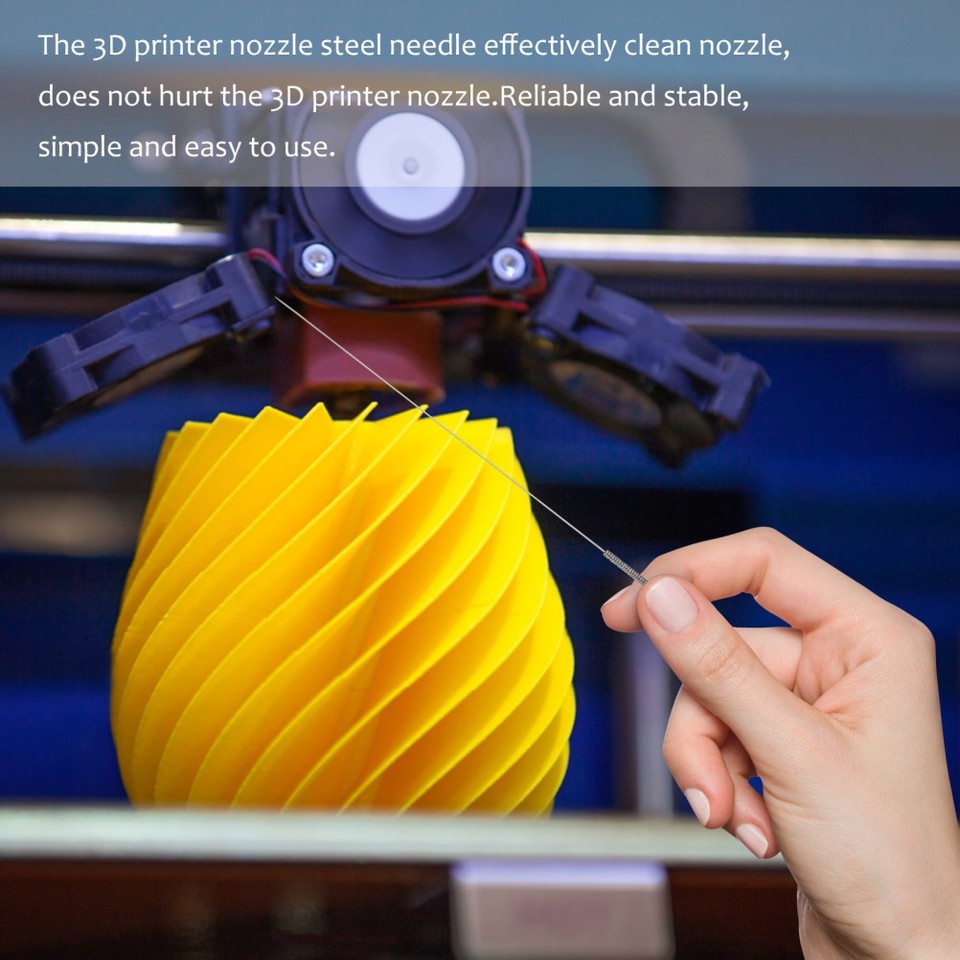 1 Set Printer Nozzle Clean Steel Needle 3D Printer Nozzle Cleaning ...
