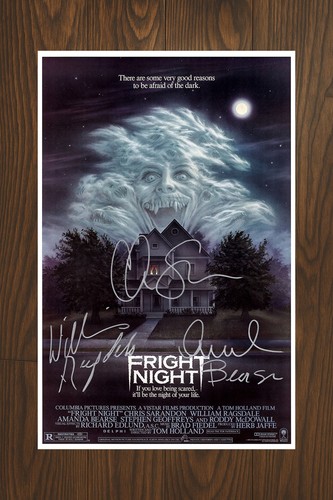 FRIGHT NIGHT Signed Movie Poster 11x17 with COA - Authentic Memorabilia ...