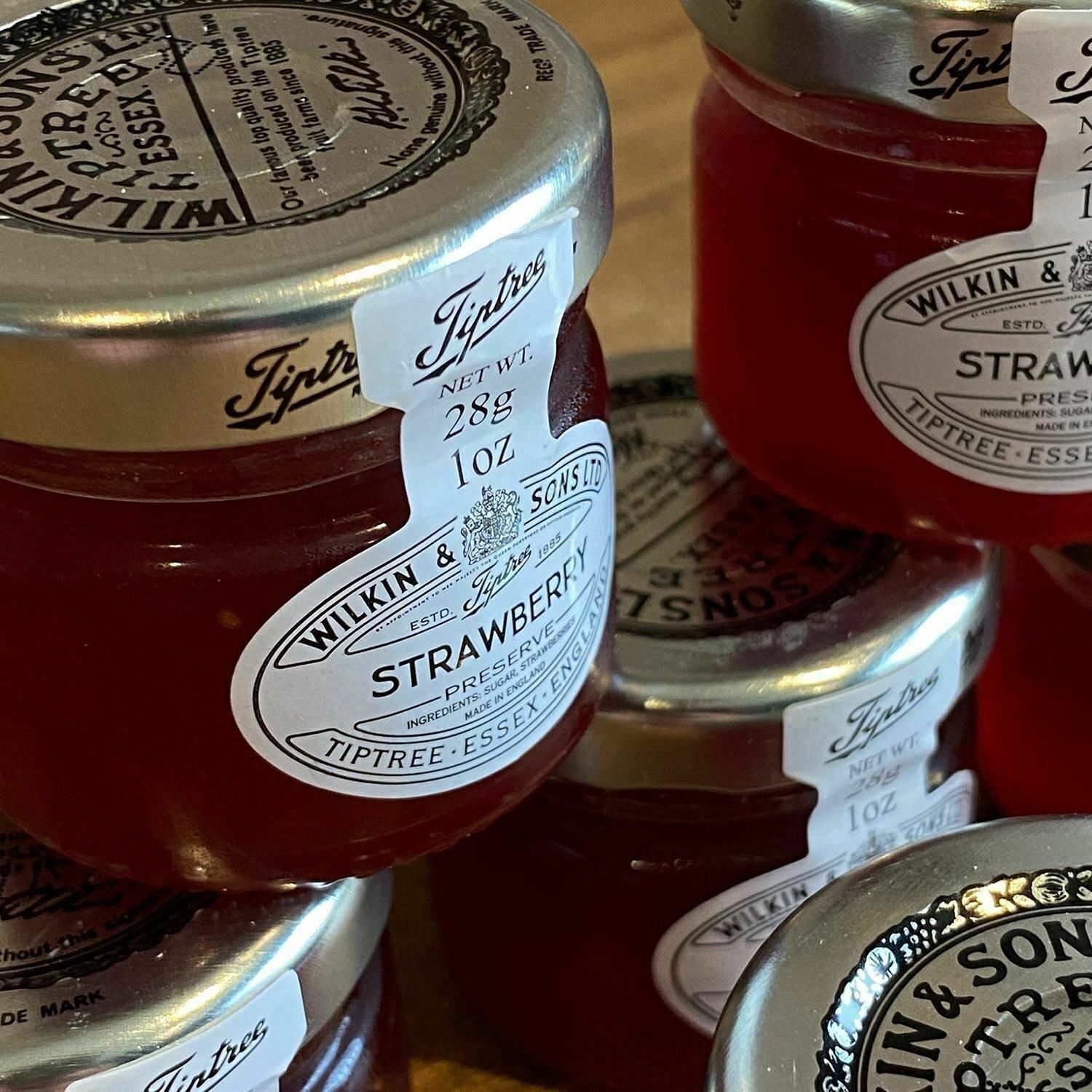 Wilkin & Sons Tiptree Jams 28g Mini Jars Strawberry | Raspberry ...