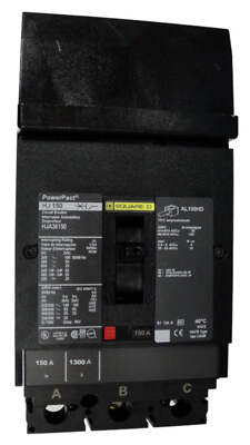 Square-D HJA36150 150A H Frame 600V 3P 900-1700 Circuit Breaker ...