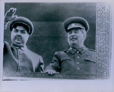 1953 Marshal Joseph Stalin w/Georgi Malenkov Wire Photo | eBay
