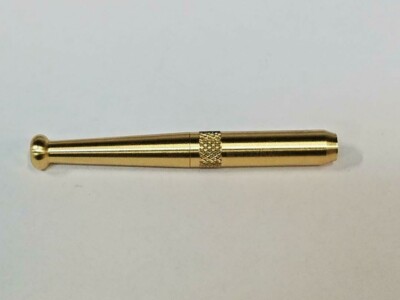 ONE REAL BRASS METAL ONE HITTER PIPE DUGOUT BAT 3" MADE IN USA ...