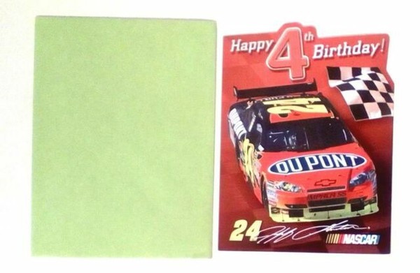 American Greetings NASCAR Racing Birthday Card Jeff Gordon Happy 4th ...