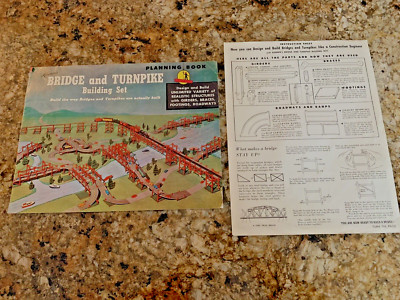 KENNER BRIDGE and TURNPIKE BUILDING SET 1958 PLANNING BOOK ...