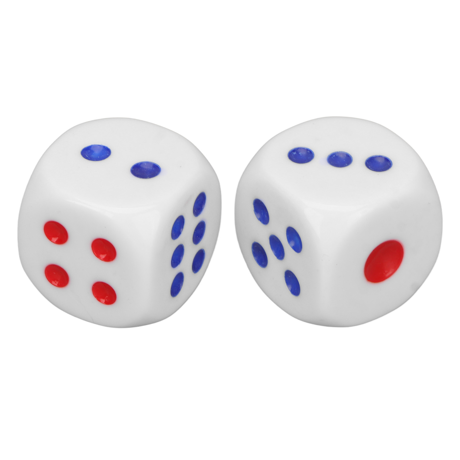 (White)BROLEO Standard Solid Dice 10 Pieces Portable Dice For Board ...