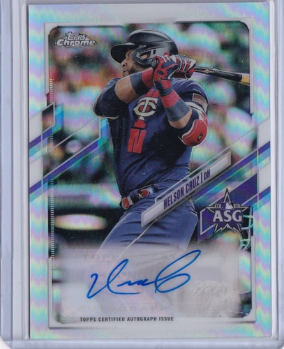 Nelson Cruz 2021 Topps Chrome Update All-Star Game Autograph #ASGA-NCR ...