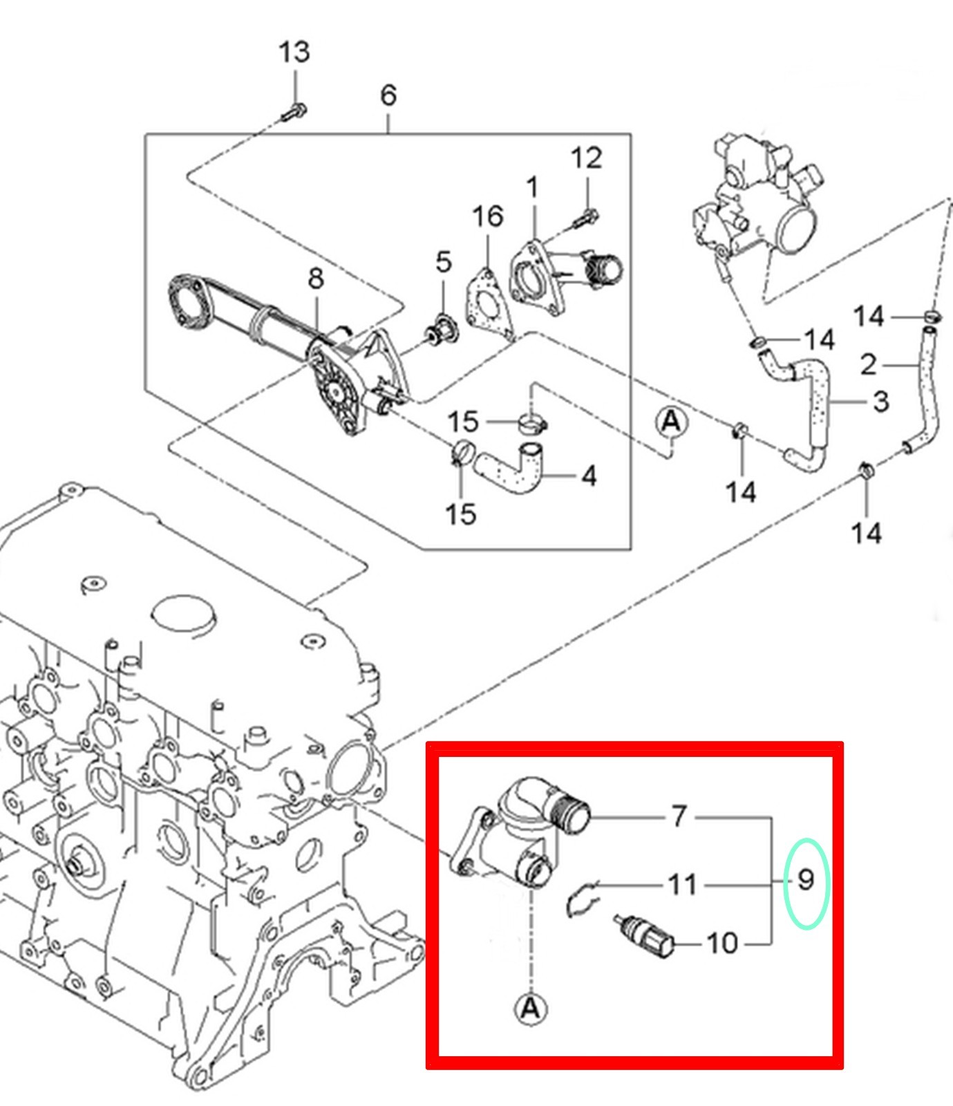OEM Coolant Temperature Control KIA Picanto SA 2004-2010 #2565002560 | eBay