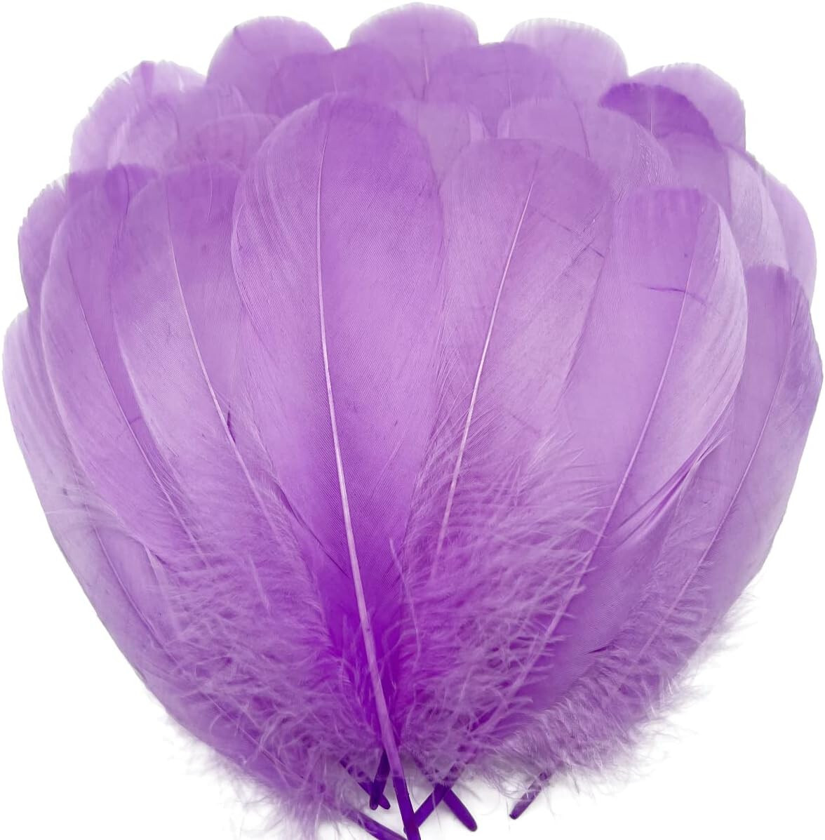 Light Purple Goose Feathers 6-8" 12 Pc Wedding Millinery Crafts ...