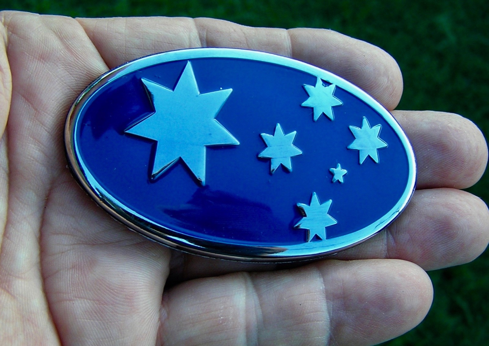 SOUTHERN CROSS AUSSIE 75mm BLUE CAR BADGE - Metal Flag Emblem *NEW ...
