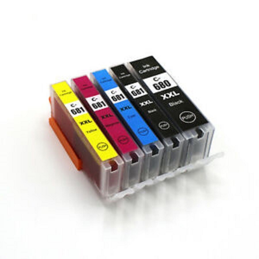 5x 680XXL 681XXL 680XL Ink For Canon PIXMA TR7560 TR8560 TS6160 TS6260 ...