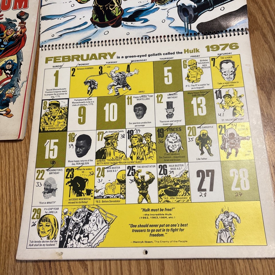 Vintage Marvel, DC and Frank Frazetta Calendars !!! Rare Calendars 1970 ...