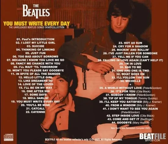 THE BEATLES / YOU MUST WRITE EVERY DAY / 1CD | eBay