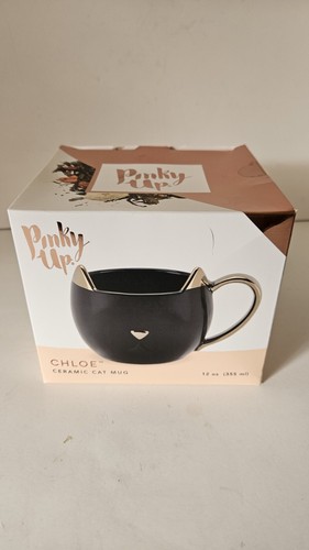 Pinky Up Chloe Black Cat Ceramic Coffee Mug - New In Box | eBay