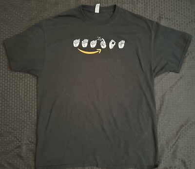 Amazon ASL Sign Language Shirt PwD Affinity Group Collectible Swag XL ...