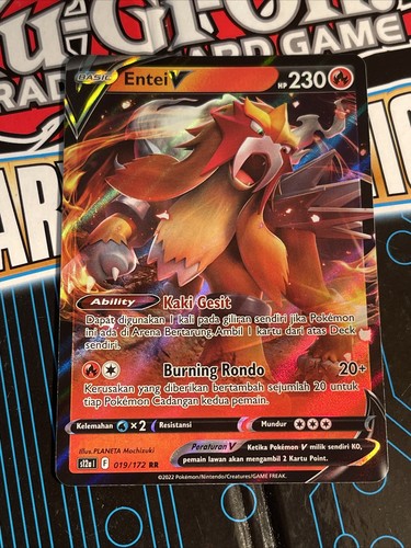 Pokémon Card Entei V 019/172 s12a I RR Indonesian Ver | eBay