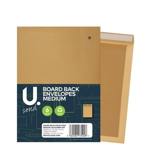 U. Mail Board Back Envelopes Medium 6pk | eBay