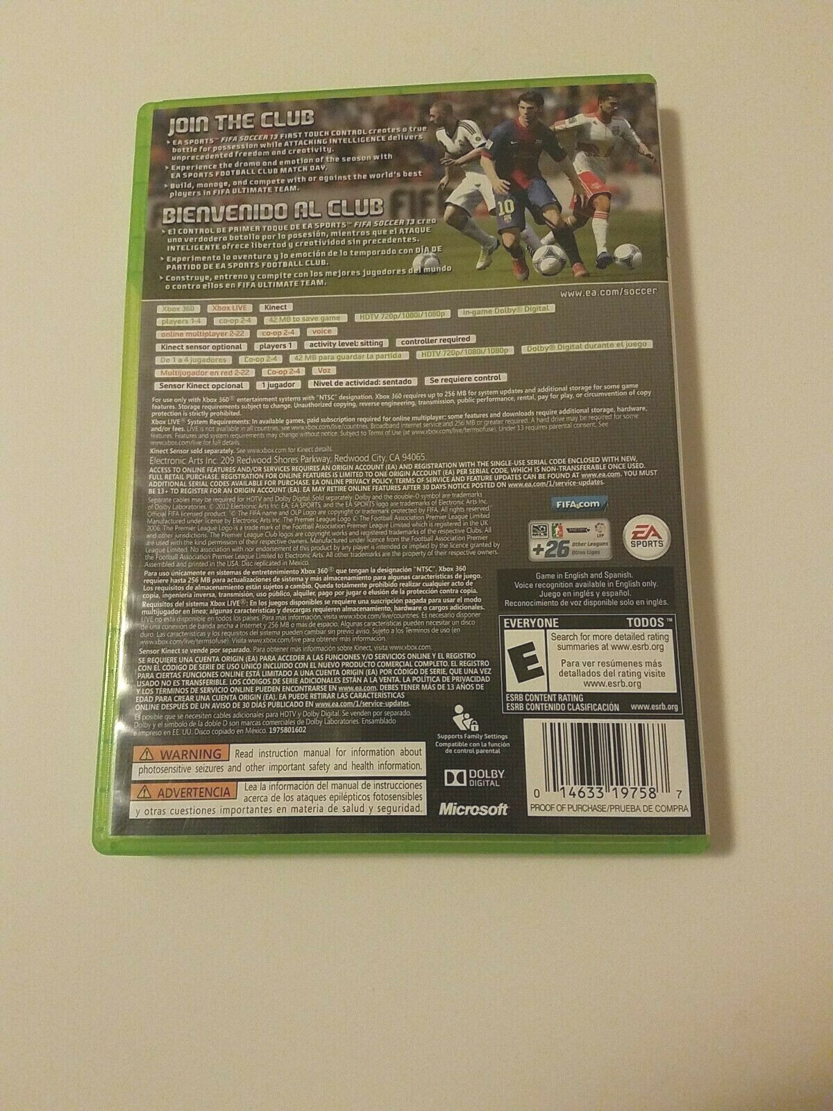 Lot of 4- Xbox 360 FIFA Soccer Games (07, 12, 13, 15) Xbox360 Bundle ...