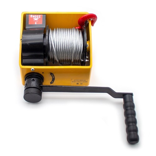 250KG Self-Locking Hand Crank Winch Heavy Duty Winch Turbine Worm Winch ...