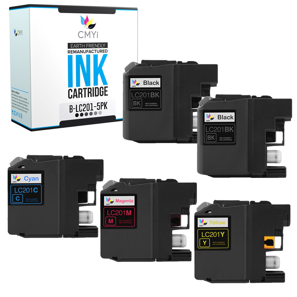 5PK LC201 Ink for Brother MFC-J460DW J480DW J485DW J680DW J880DW J885DW ...