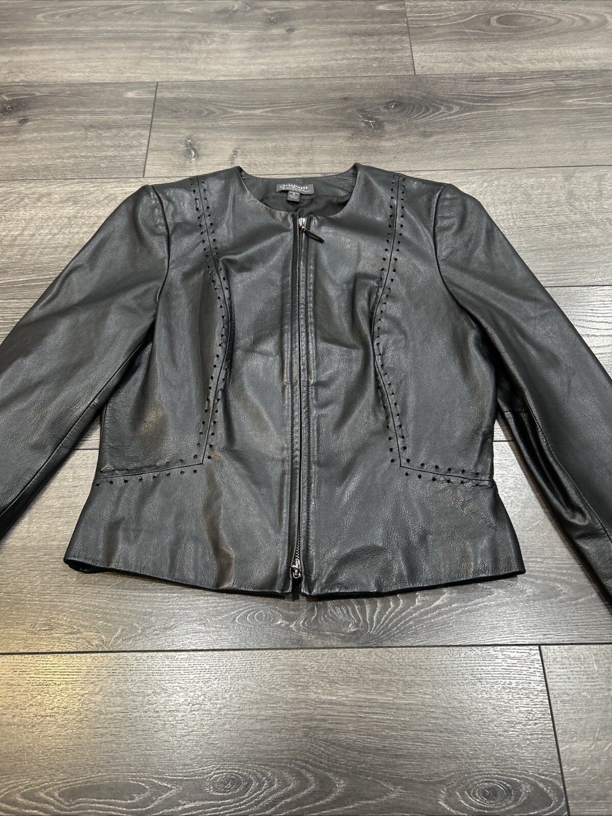 Classiques Entier Leather Jacket Petite Size 6 - Gem