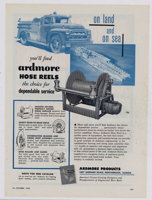 1958 Ardmore Products Ad: Hose Reels for Firefighting - Northbrook ...
