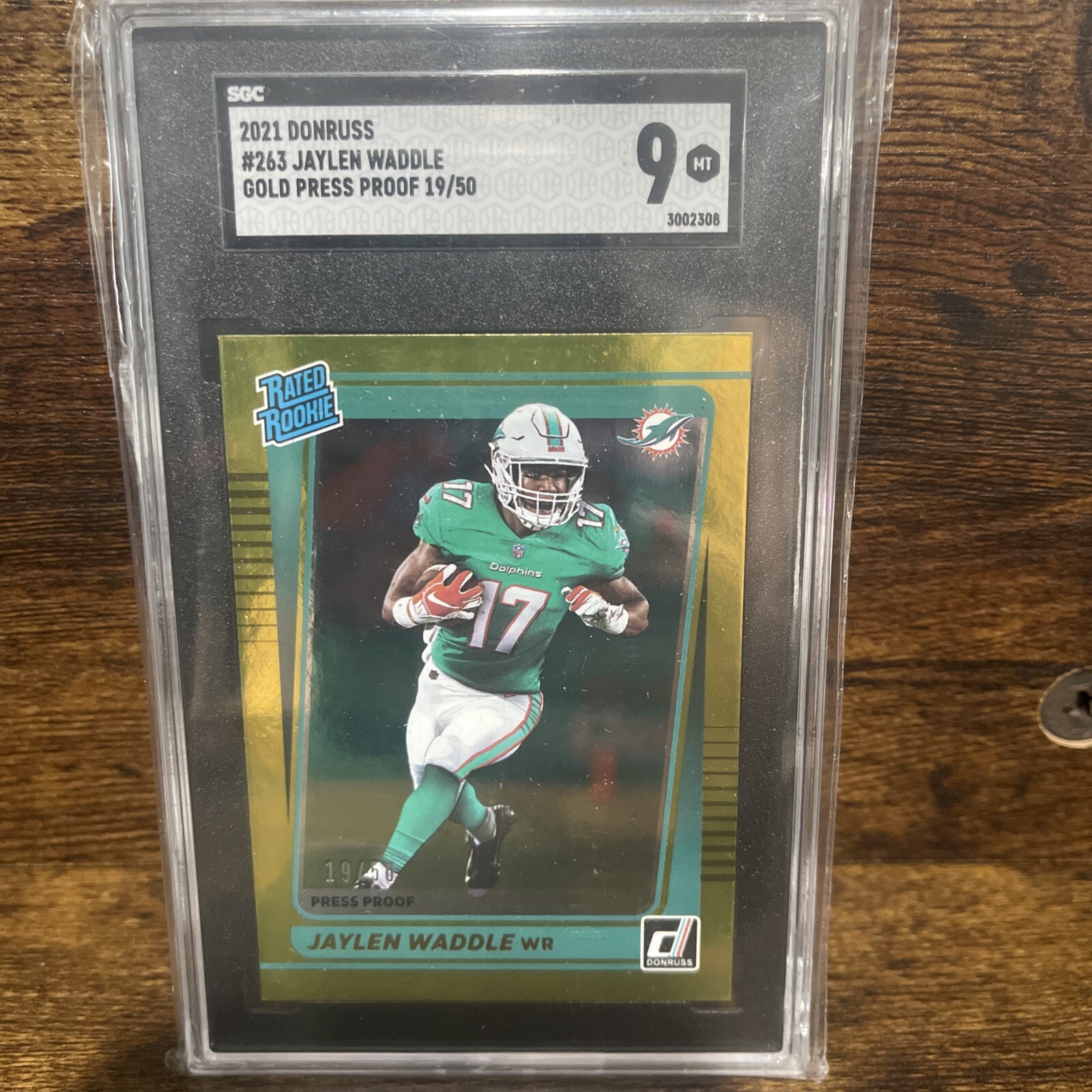 2021 Panini Donruss - Jaylen Waddle - Gold Press Proof Premium #19/50 ...