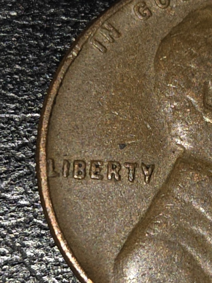 RARE - 1955 D - Error - Wheat Penny “L” In Liberty up rim due to offset ...
