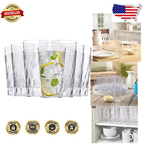 Stylish Reusable Stackable Tumblers - 16 Count 20 oz BPA-Free Drinkware ...