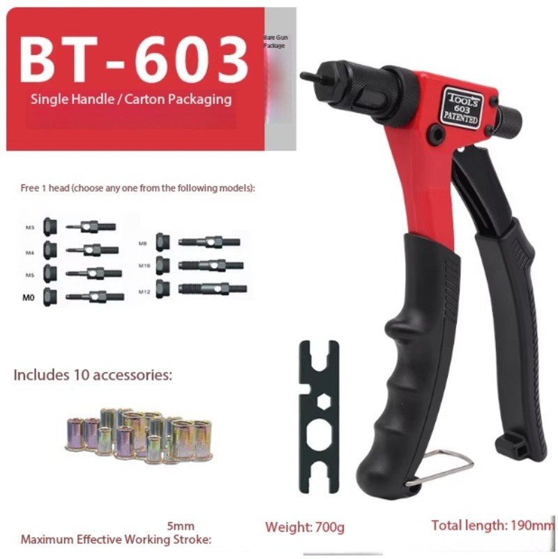 Double-Handle Semi-Automatic Manual Riveting Gun Nut Gun Clamp Riveting ...