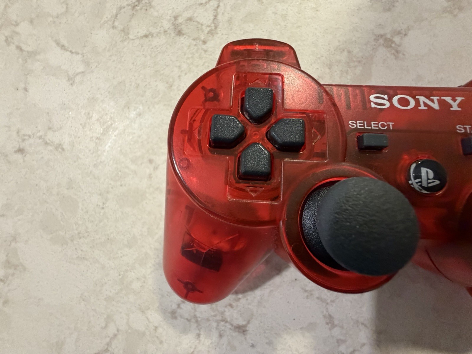 PlayStation 3 Controller Crystal Clear Red (Sony PlayStation 3, PS3 ...