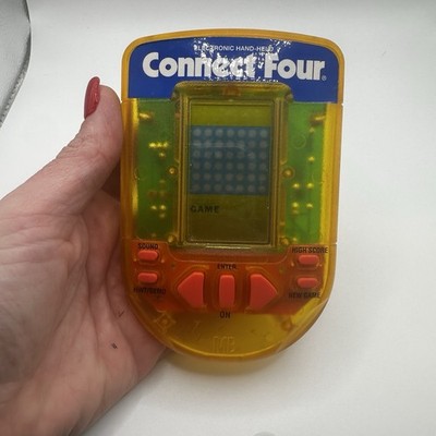 Connect Four Handheld Electronic Game Milton Bradley Clear 1995 Connect ...