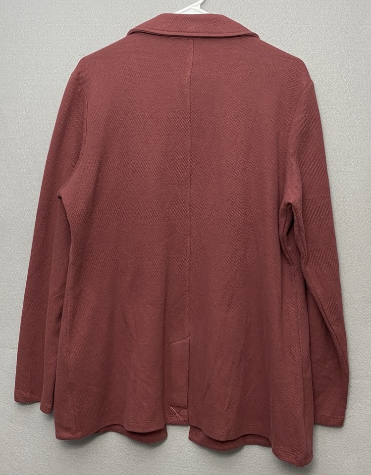 Matty M Ladies' Knit Boyfriend Blazer Size XL Rosewood Open Front NWT ...