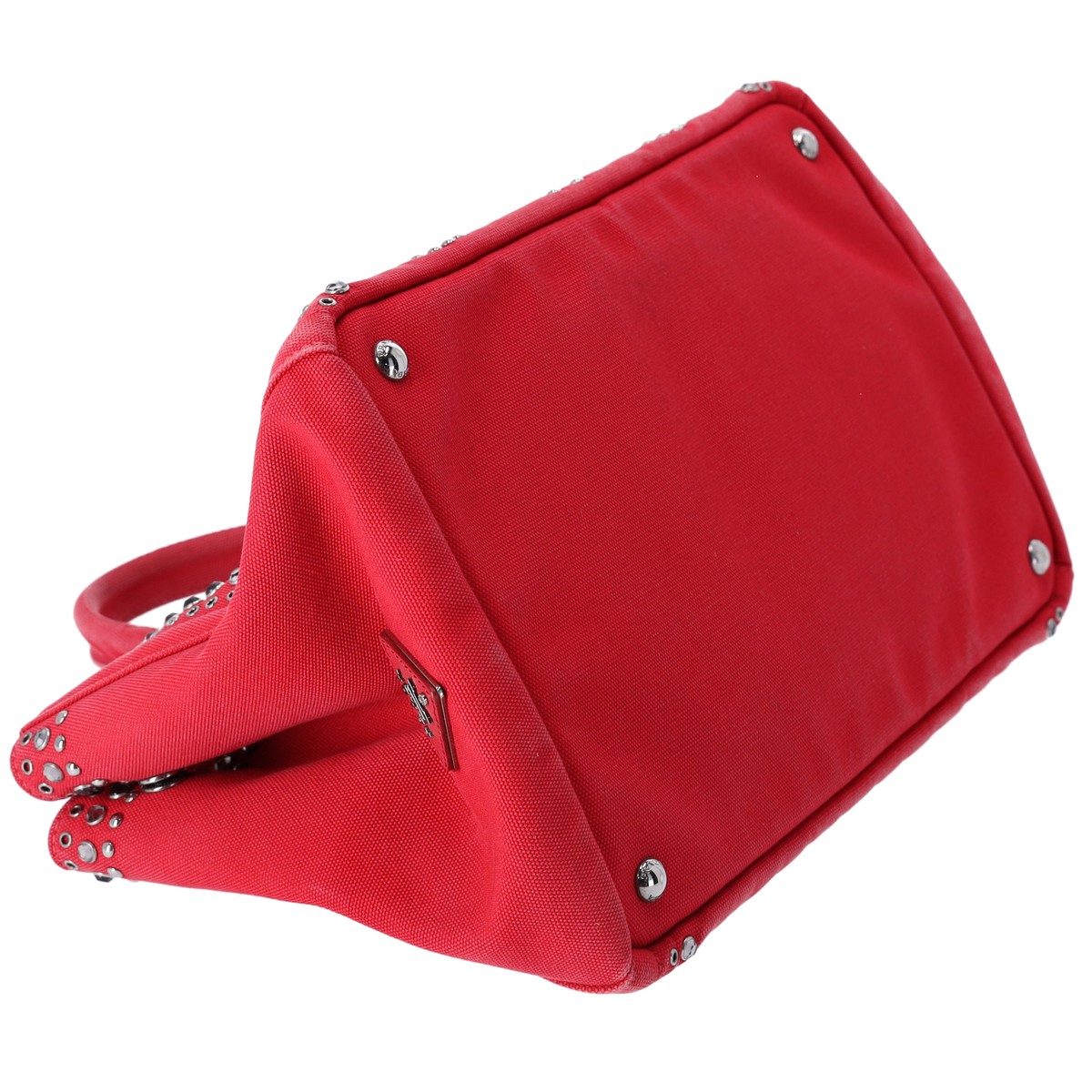 PRADA Canapa Tote Bag BN2642 Red Canvas Red Stones | eBay PRADA Canapa Tote Bag BN2642 Red Canvas Red Stones | eBay
