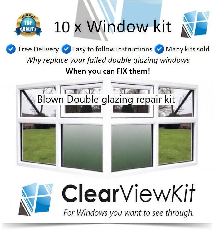 1-10 x Window kit Clears Condensation Failed Blown Double Glazing ...