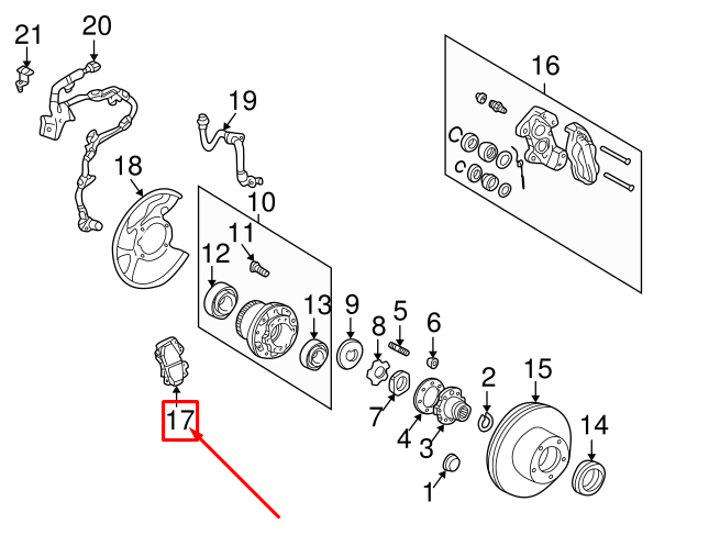 LEXUS LX J100 Front Brake Pad Set 0446560220 04465-60220 NEW GENUINE ...