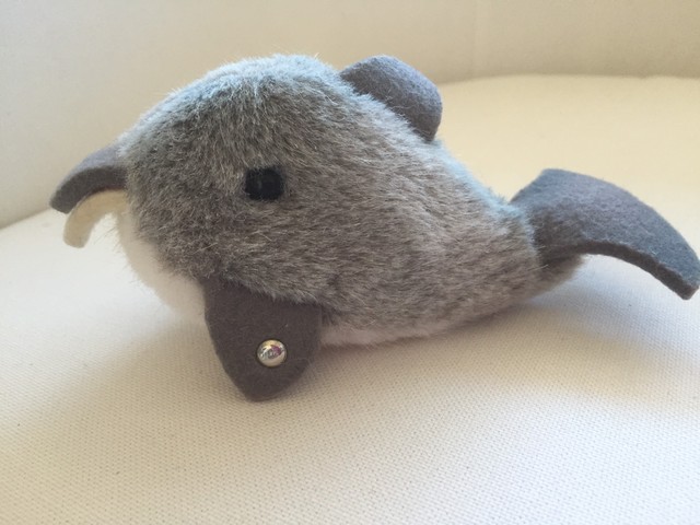 Vintage Steiff Clippy Dolphin Delphin 1472/07 Gray Whale Plush Toy ...