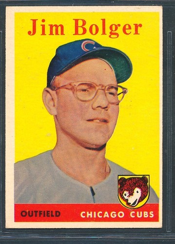 1958 Topps #198: JIM BOLGER Chicago Cubs ~ EX+ | eBay