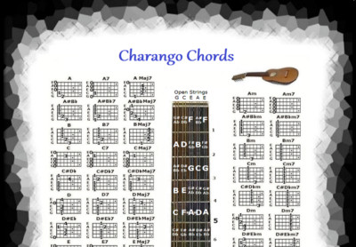 CHARANGO CHORDS CHART - 60 CHORDS | eBay UK