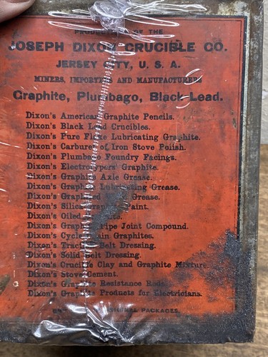 Vintage 5 lb. Tin ~Dixon's Pure Flake Graphite #633 Tin~ still has some ...