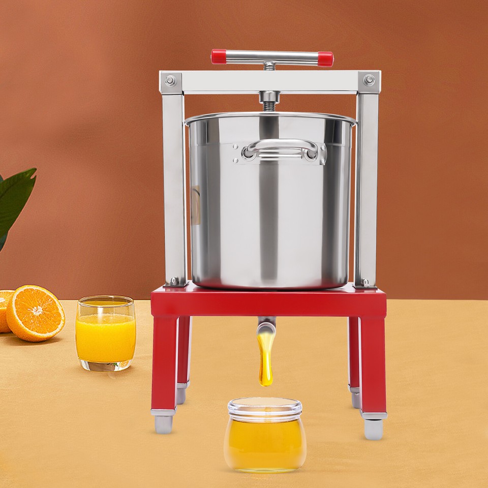 New 13.25L Fruit Press Honey Presser Stainless Pressing Plate Cider ...
