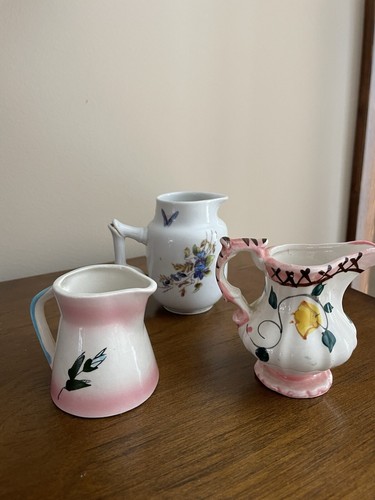 Vintage Small Pitchers/Creamers hand painted Lot/3 | eBay