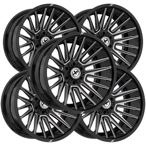 (Set of 5) XF Off-Road XF-234 20x9 6x135/6x5.5" +0mm Black/Milled ...