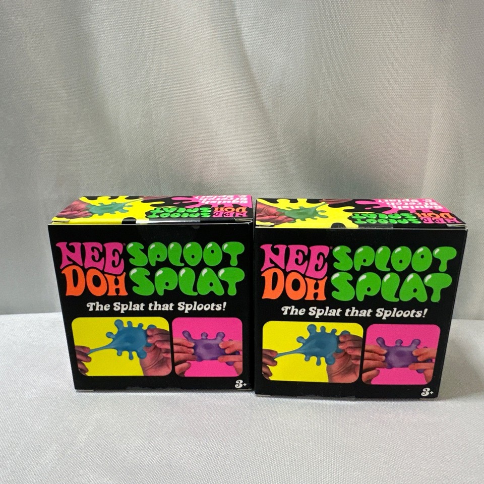 NeeDoh Sploot Splat Stress Ball Set Of 2 -Blue & Green Sploot that ...