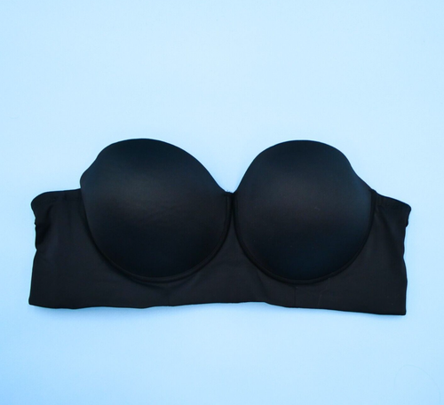 Leonisa Push Up Bra 40B Shapewear Black Long Line Strapless Support ...