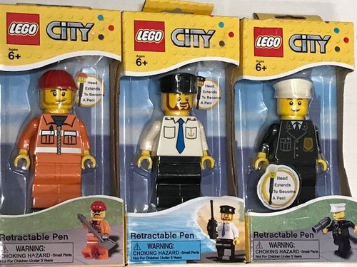 LEGO Retractable Pen with Large Minifig Body Dock, Lego CITY or NINJAGO ...