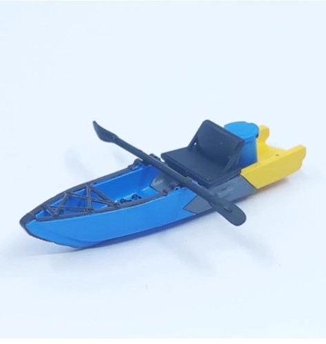 1/64 Scale Miniature Kayak Off-road Fishing Adventure Inflatable Boat ...