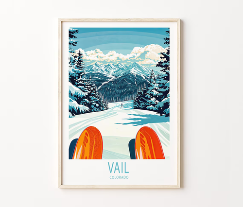 Vail Colorado Travel Poster, Colorado Wall Art, Travel Home Decor | eBay