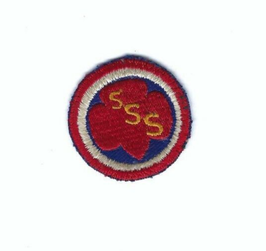 Girl Scout SSS Patch Senior Service Badge WWII 1-3/4 inch black ...