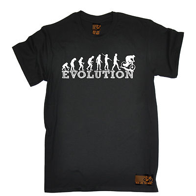 Evolution Downhill Bike T-SHIRT Cycle Cycling Mountain Funny birthday ...